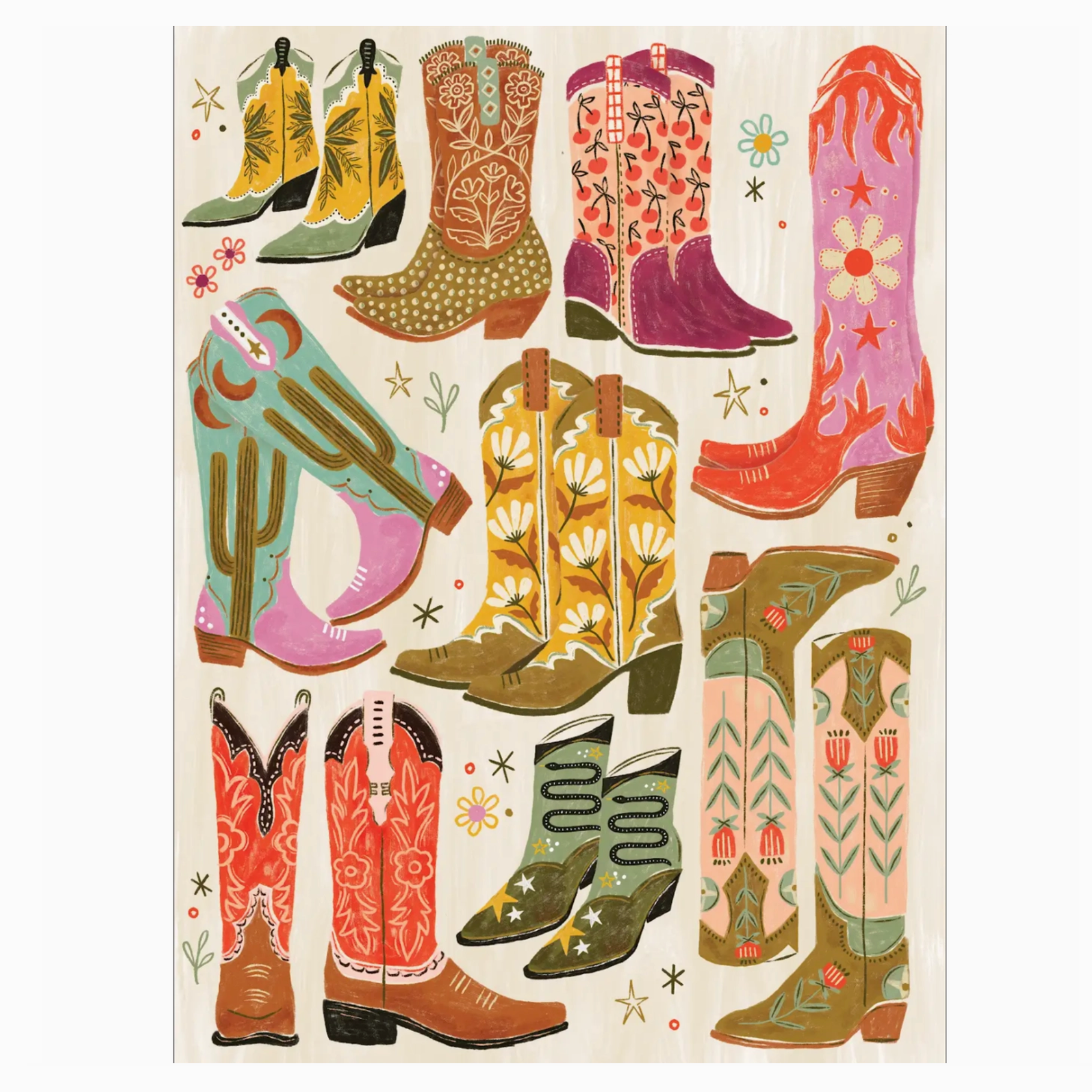Boot Scootin' Boogie! 1000 Piece Western Cowboy Boot Puzzle – Emily ...